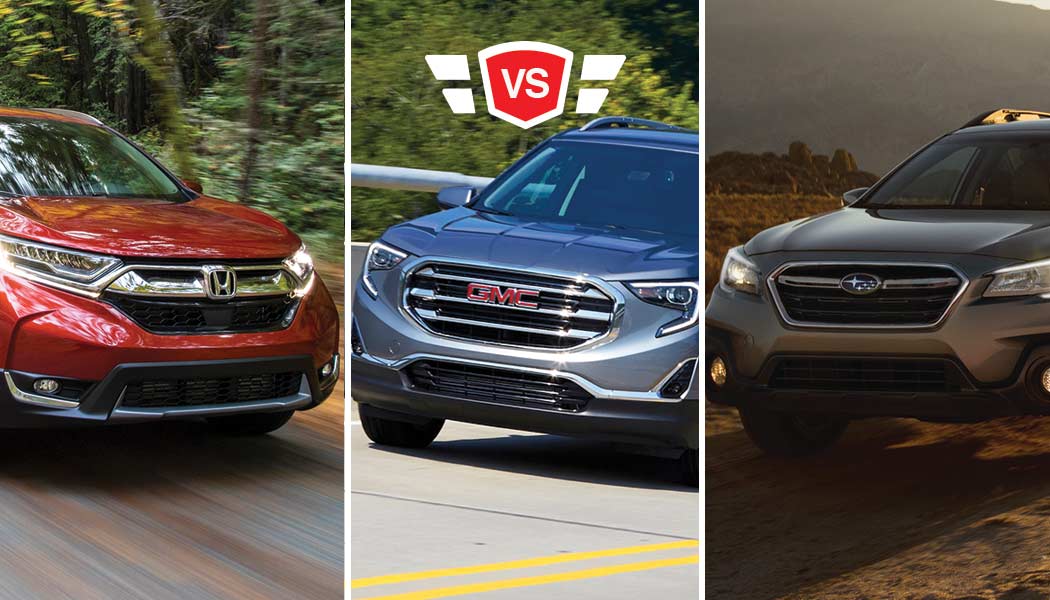 GMC Terrain vs Honda CR-V vs Subaru Outback: Compact SUV Comparison